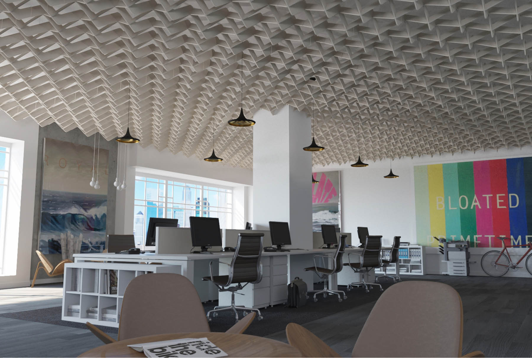 Arktura SoftGrid® - Wave - Standard Ceiling Systems – Acoustical