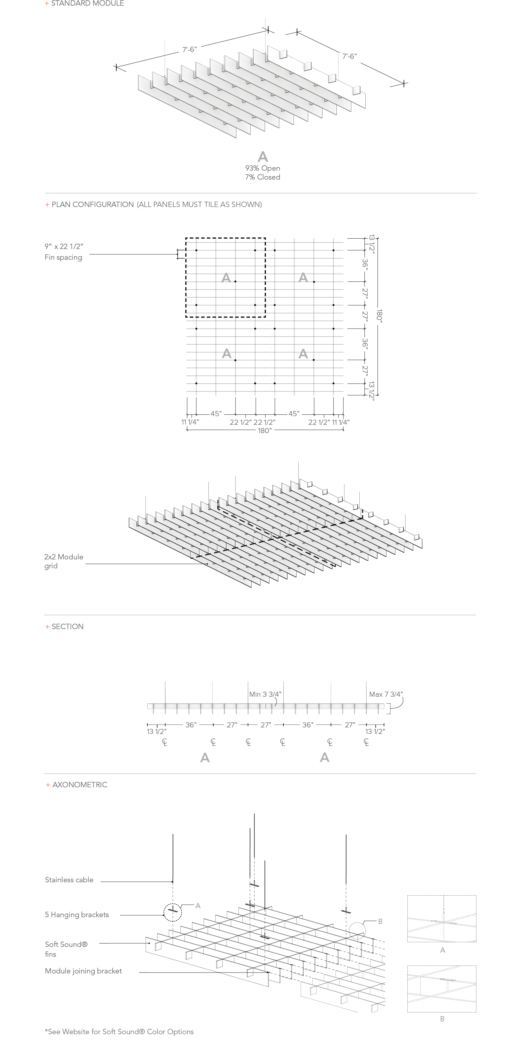 Arktura SoftGrid® - Square - Standard Ceiling Systems – Acoustical