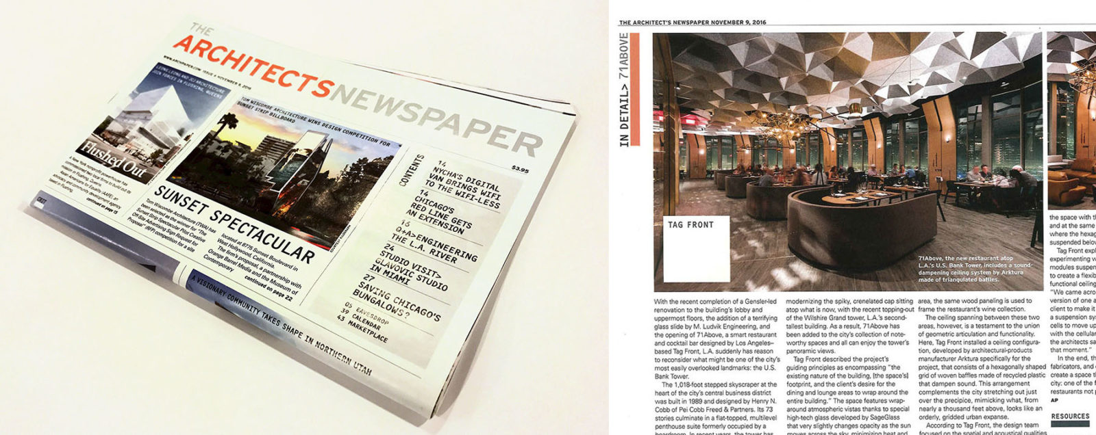 The Architect's Newspaper Feature - 71 Above, Custom Acoustical Ceiling ...