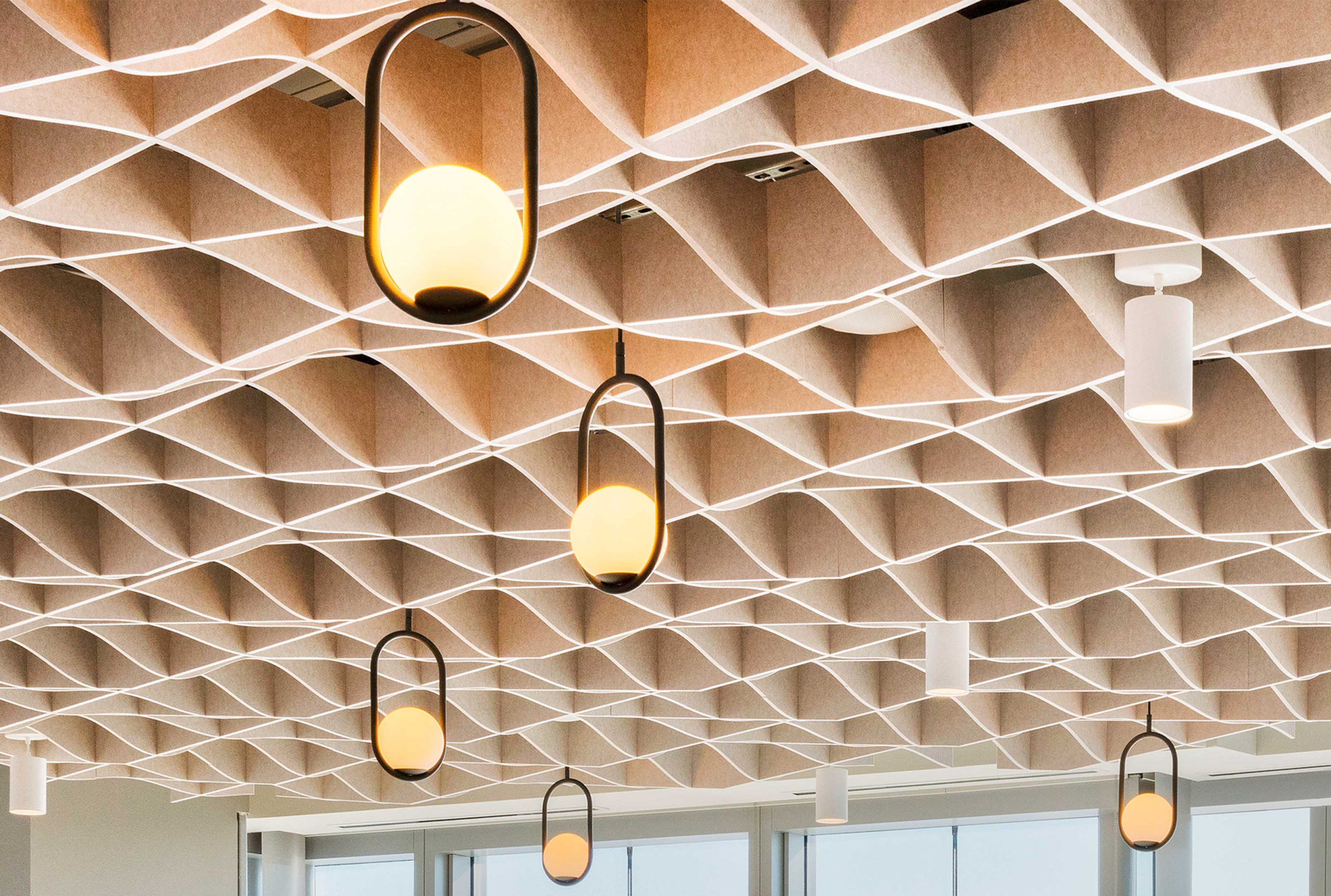 Ceiling Baffles Preconfigured and Adaptive - Arktura